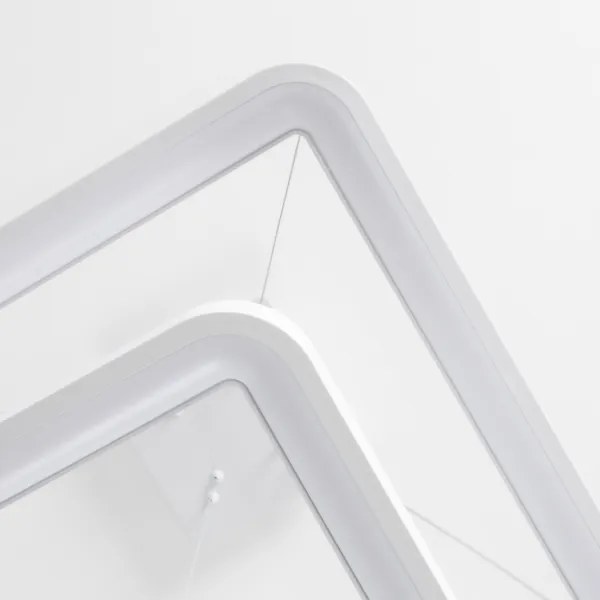 Brilagi - LED Stmív. lustr na lanku FALCON SLIM LED/78W/230V 50x50 cm bílá + DO