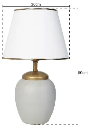 Stolní lampa RAMZES 1xE27/40W/230V bílá/šedá