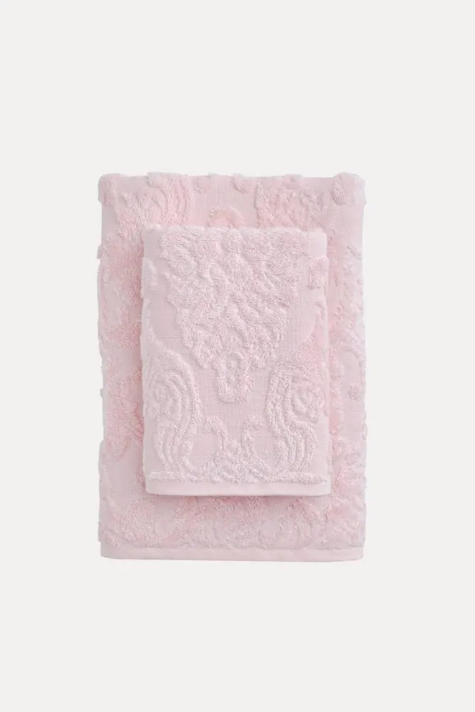 Sada ručník a osuška DAMASK, 2 ks Bílá