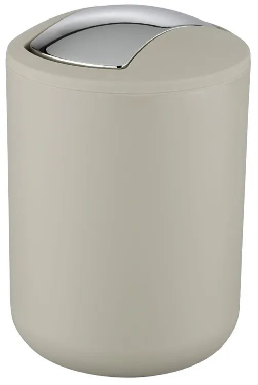 Koupelnový koš BRASIL, odpadkový koš,2 l,béžovo-šedý, WENKO