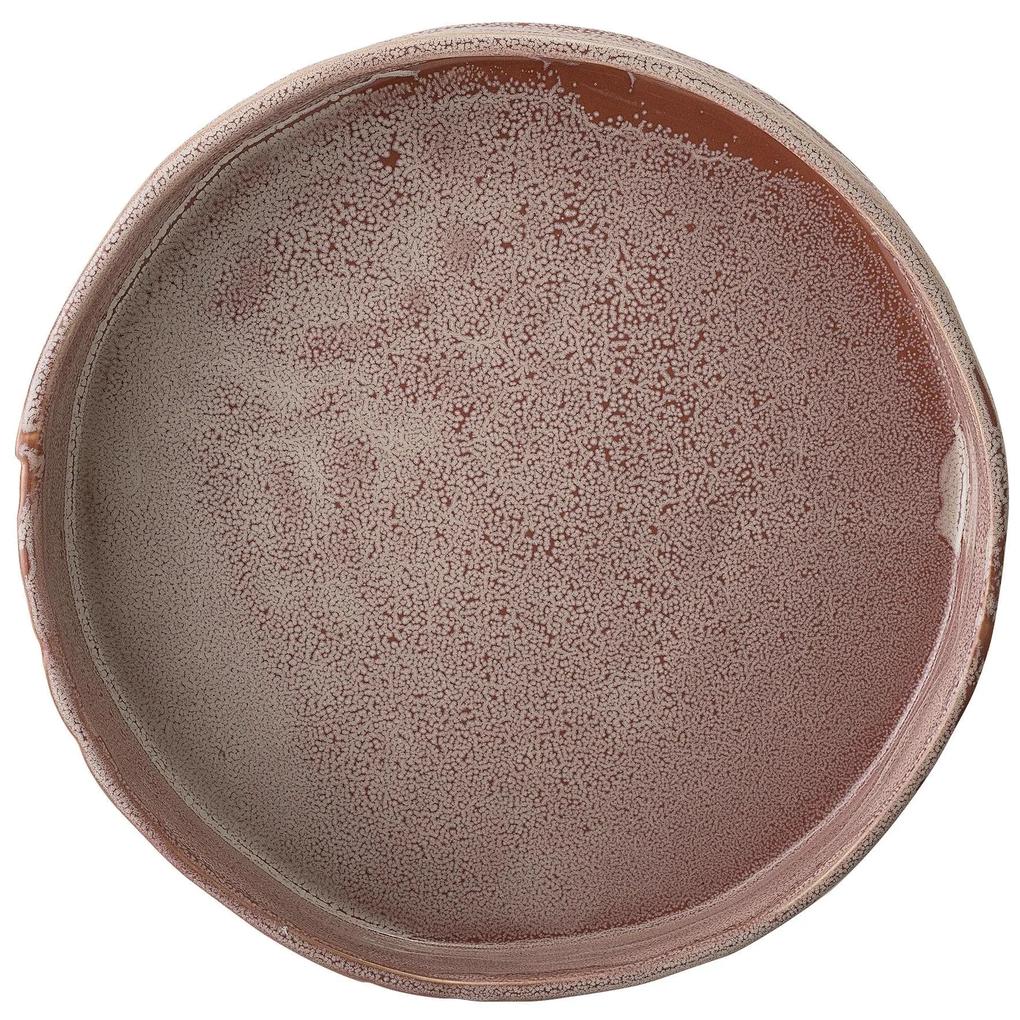 Bloomingville Keramický tácek Brown 25 cm, hnědá barva, keramika