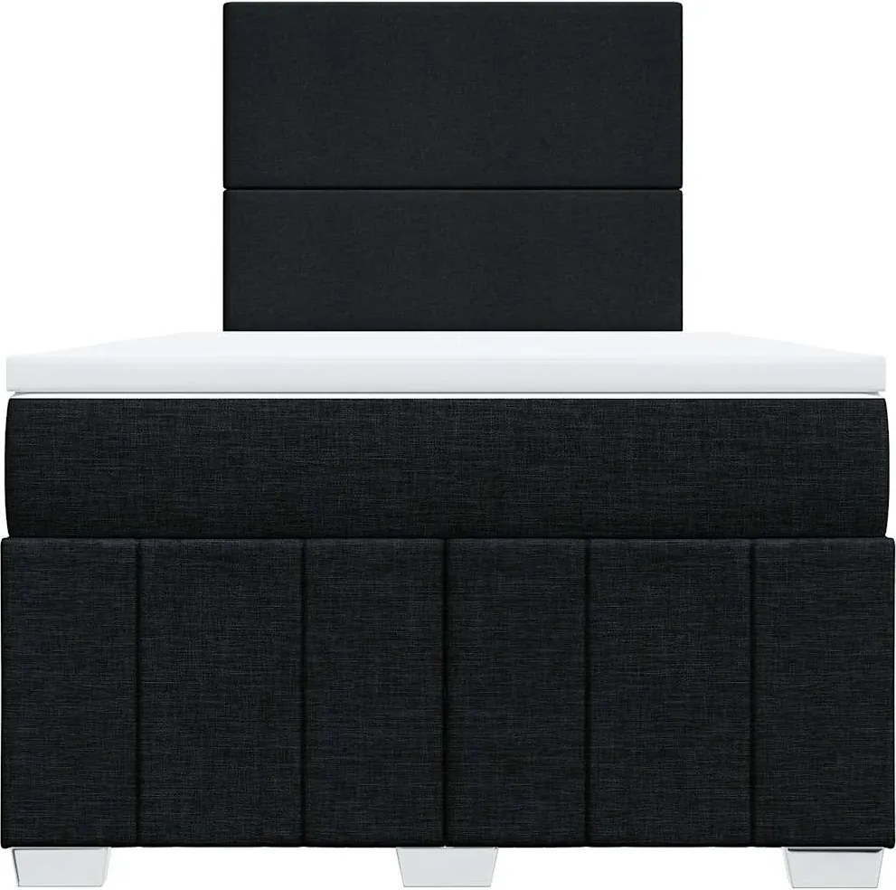 Box spring postel s matrací černá 120x200 cm textil 3293930
