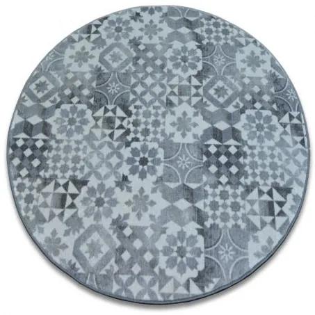 Kulatý koberec MAIOLICA šedý Rozměr: průměr 150 cm