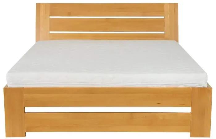 Drewmax LK192 200x200 cm dřevěná postel masiv buk dvojlůžko