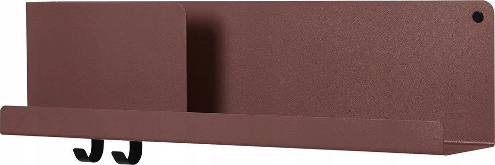 Muuto Folded Organizér Ocelová nástěnná police 63 cm Bordová