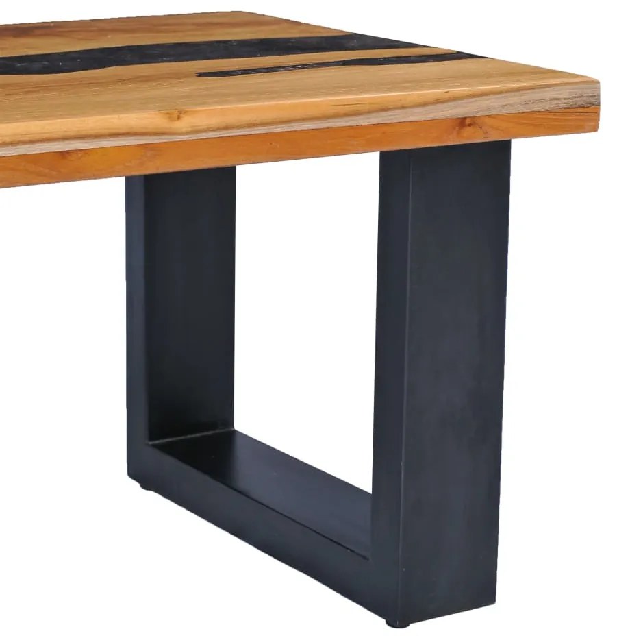 vidaXL Konferenční stolek 100 x 50 x 40 cm masivní teak a polyresin