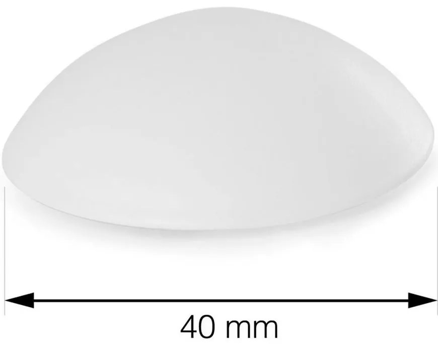 Dveřní zarážka průměr 40 mm samolepicí bílá 6 ks