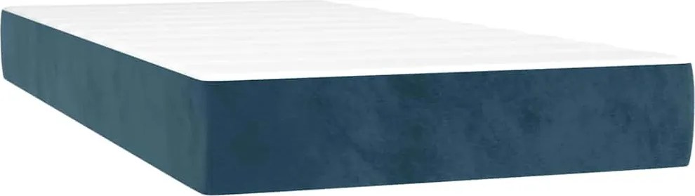 Box spring postel s matrací tmavě modrá 80 x 200 cm samet 3144301