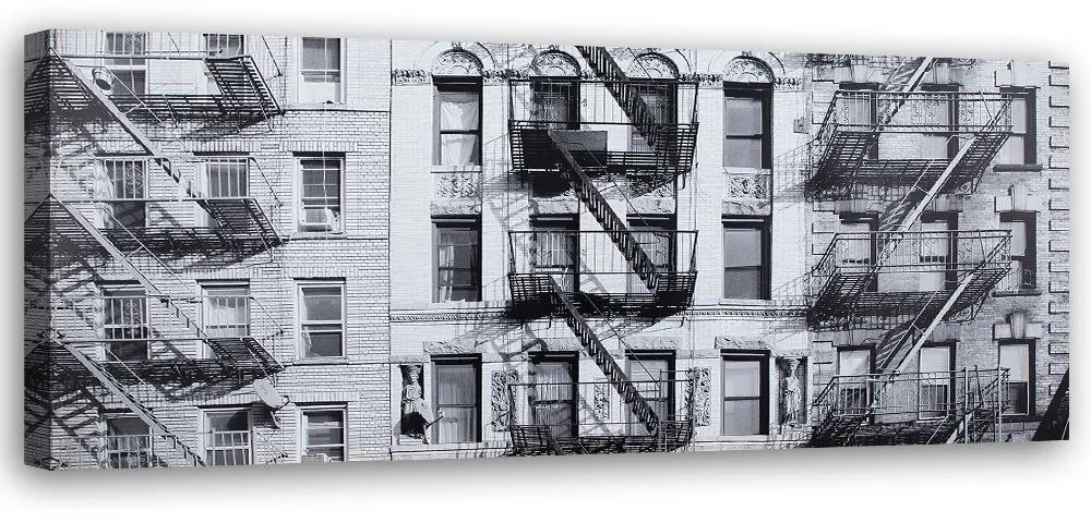 Gario Obraz na plátně Černobílá budova Rozměry: 90 x 30 cm