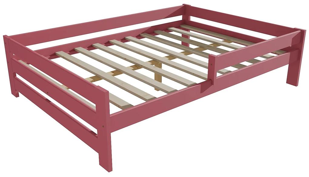 Vomaks Dětská postel se zábranou VMK006D KIDS Rozměr: 100 x 200 cm, Barva: barva růžová