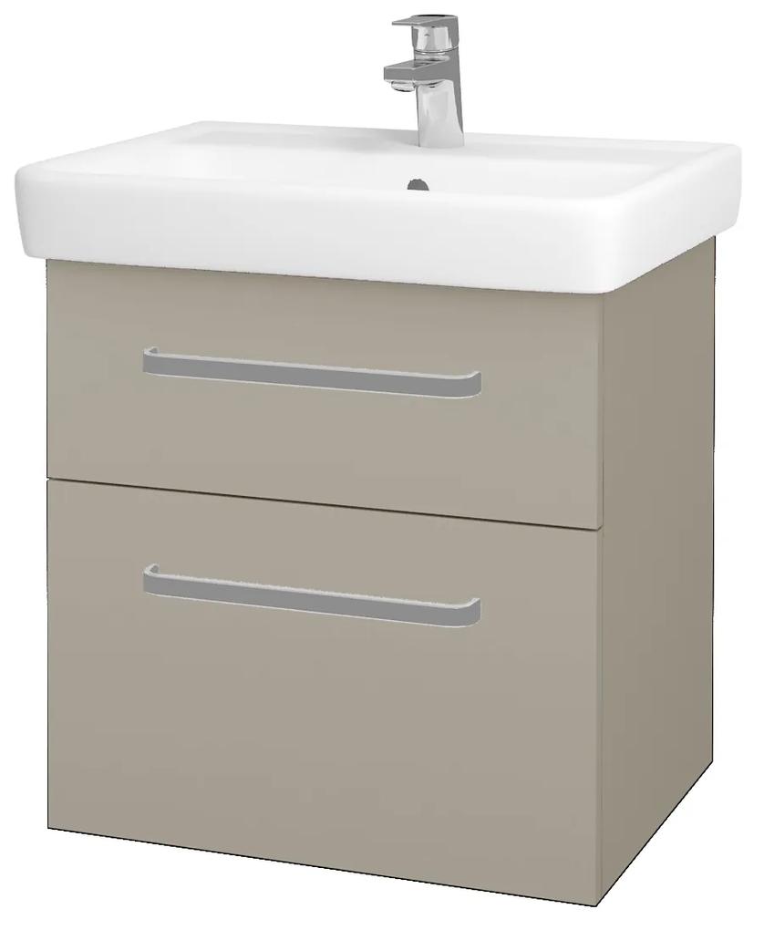 Dřevojas Koupelnová skříň Q MAX SZZ2 60 Varianta: N01 Bílá lesk / Úchytka T06 / N07 Stone