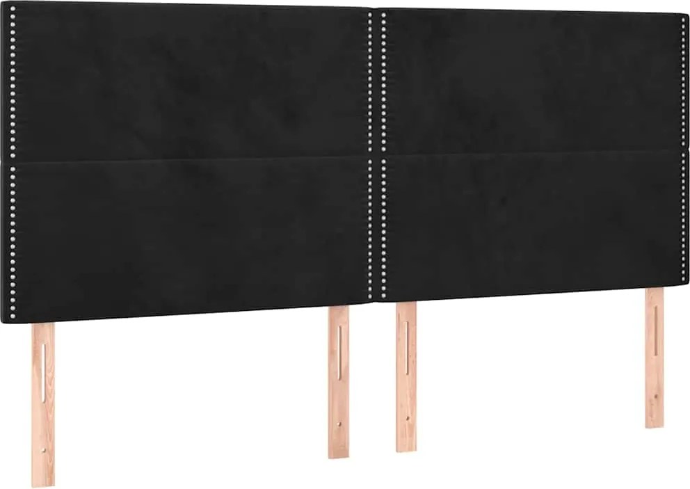 Box spring postel s matrací černá 180x200 cm samet 3129167