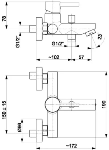KFA Armatura 5824-010-81 - Vanová baterie NEDA mosaz/matná černá