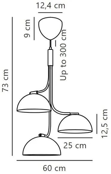 DFTP by Nordlux - Lustr na lanku TULLIO 3xE14/25W/230V černá
