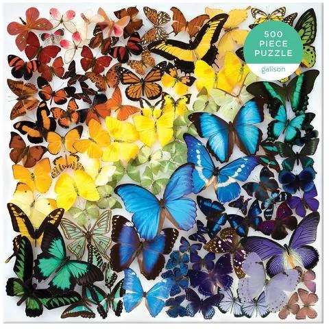 Galison Puzzle Duhoví motýli 500 dílků