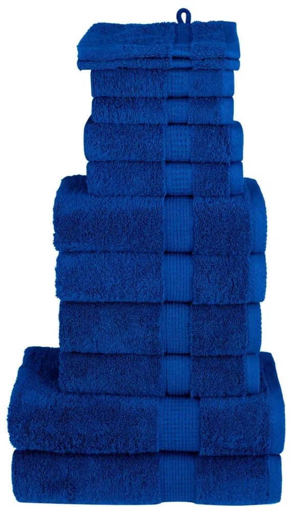12dílná sada ručníků Premium SOLUND modrá 600 g/m² 137572