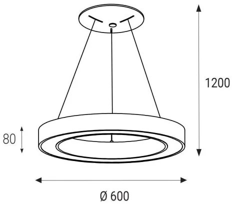 LED2 - LED Lustr na lanku SATURN LED/50W/230V 3000K pr. 60 cm bílá