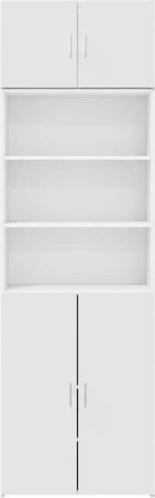 Úzká úložná bílá 70 x 42,5 x 225 cm kompozitní dřevo 3281315