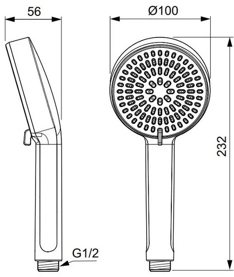 Ideal Standard ALU+ Ruční sprcha Idealrain, sametově černá BD580XG