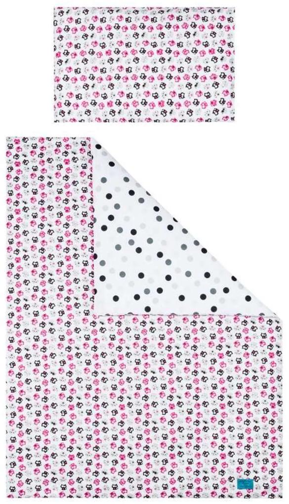 5-dílné ložní povlečení Belisima Koťátka růžové - 100/135 cm