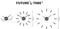 Designové nalepovací hodiny Future Time FT9400WH Modular white 40cm