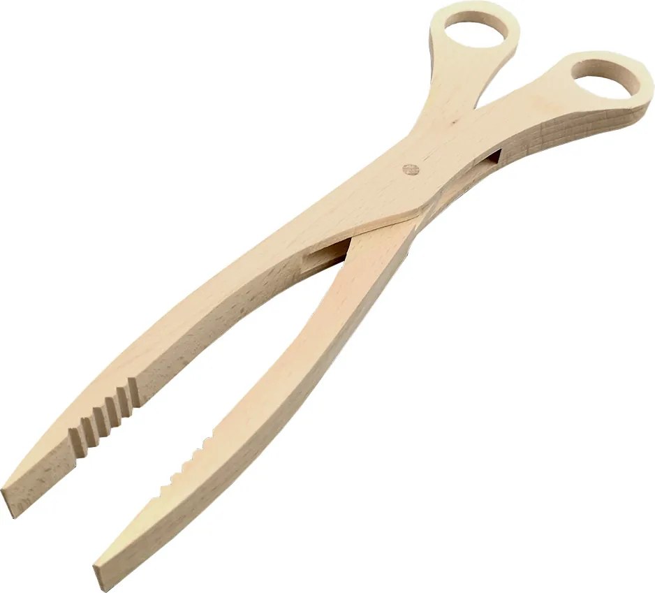 AMADEA Dřevěné nůžky na grilování, masivní dřevo, délka 27 cm