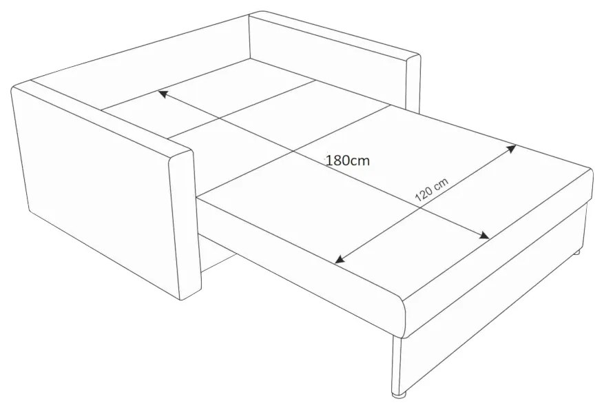 Expedo Rozkládací pohovka CLUSO, 136x85x98, sawana 05/sawana 21