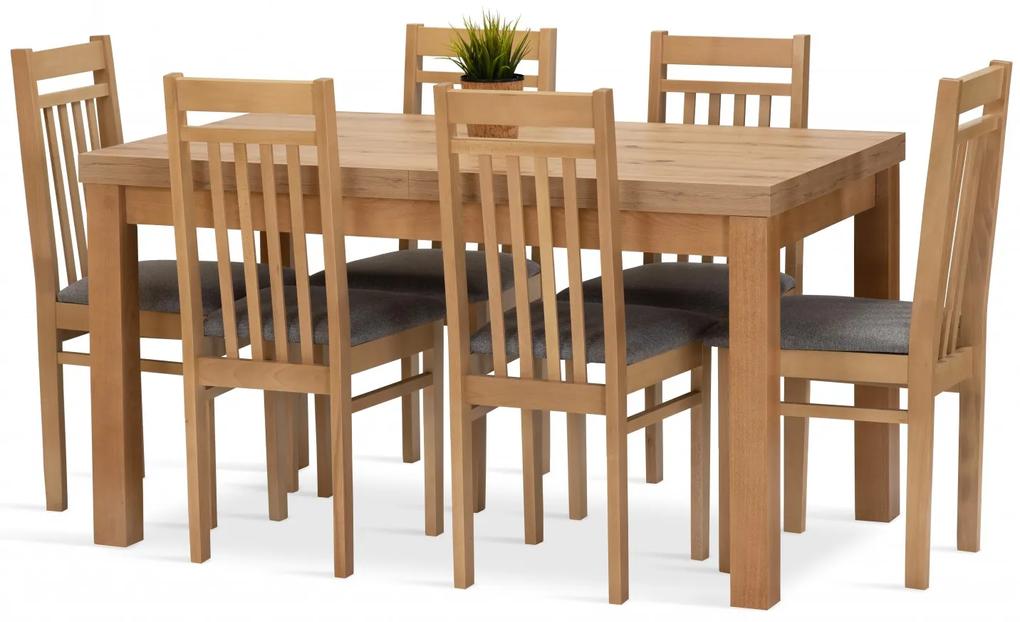 Jídelní sestava MIRA stůl + 6 židlí