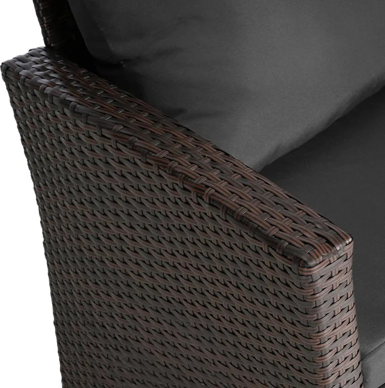 Velaco Ratanový zahradní nábytek Lagos, 4 osoby, hnědý