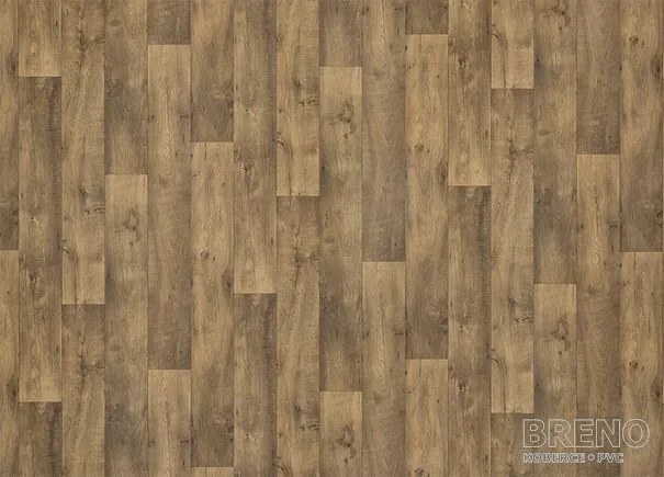Breno PVC TOPTEX Valley Oak 639M – teplé hnědé dřevo, šíře 500 cm