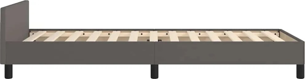 Rám postele s čelem šedý 90x200 cm umělá kůže 3125553
