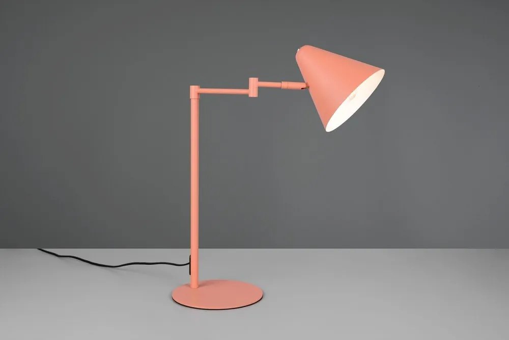 Oranžová stolní lampa s ohybatelnou konstrukcí (výška 50,5 cm) Cosima – Trio