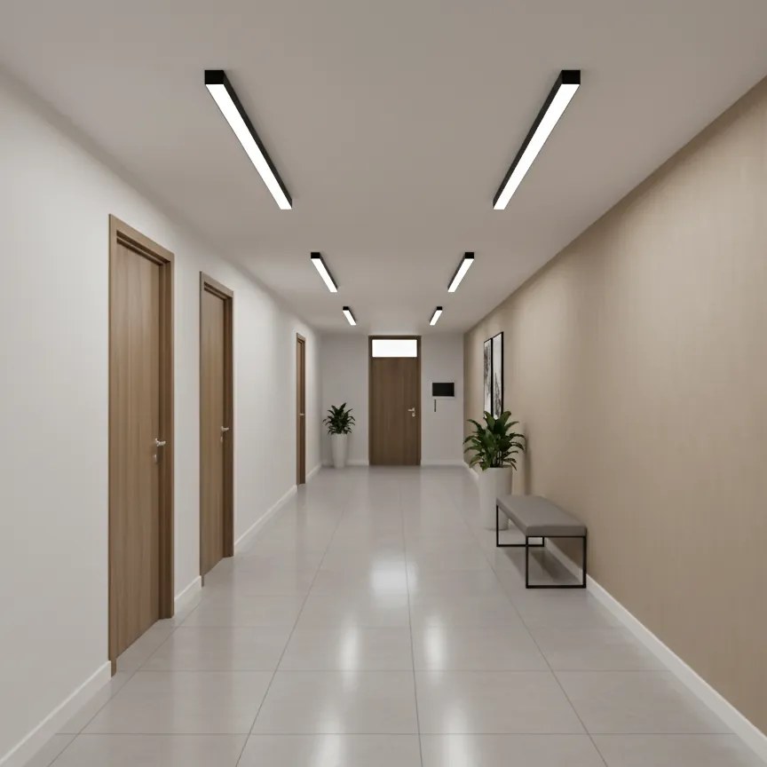 Lineární svítidlo 50W CCT 2700K/4000K/6000K černá barva