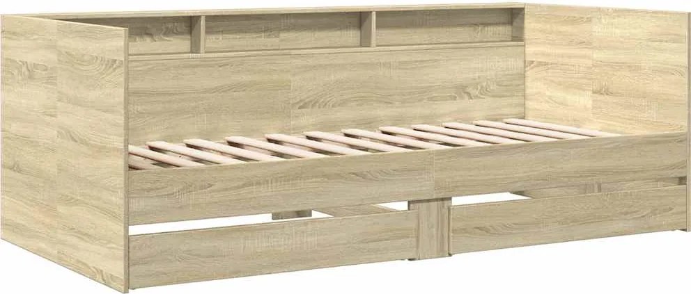 Válenda se zásuvkami bez matrace dub sonoma 100 x 200 cm 3280841
