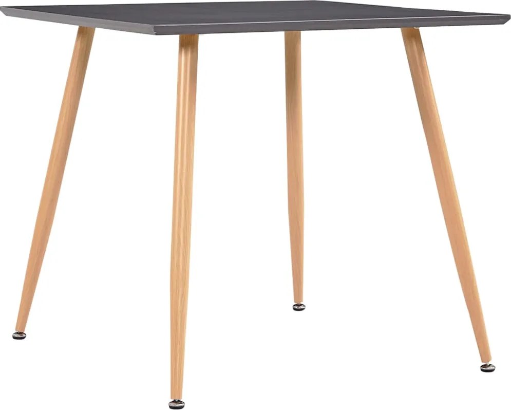 Jídelní stůl šedý a dubový 80,5 x 80,5 x 73 cm MDF 248311