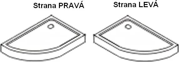 NOTRE AS-L 100x80 ČERNÝ Sprchový box asymetrický - levé provedení
