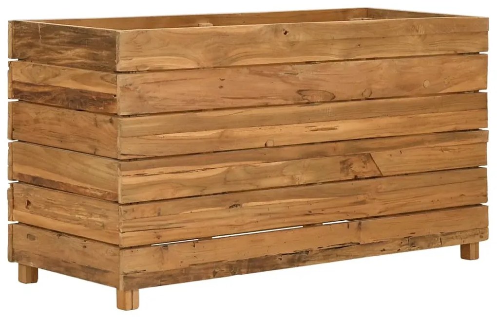vidaXL Marketos Vyvýšený záhon 100x40x55 cm recyklované teakové dřevo a ocel