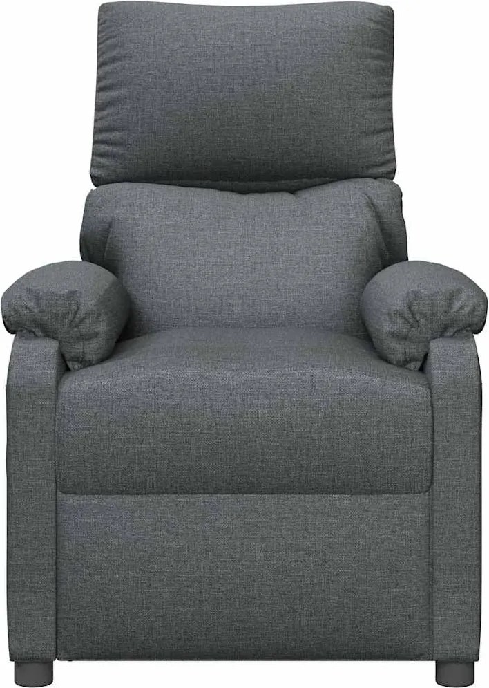 Masážní křeslo tmavě šedé textil 322457