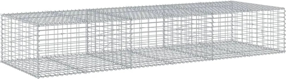 Gabionový koš s víkem 300 x 100 x 50 cm pozinkované železo 3295180