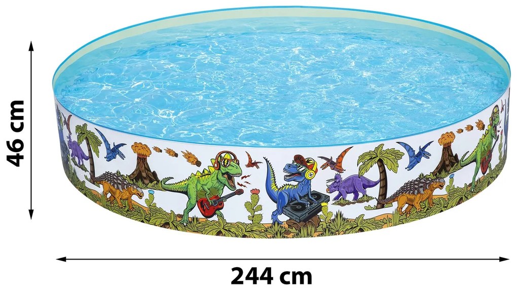 Dinosauři dětský zahradní bazén Bestway 244 x 46 cm 55001