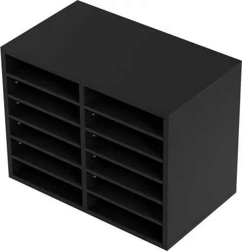 Organizér na dřevěnou literaturu, 12 přihrádek