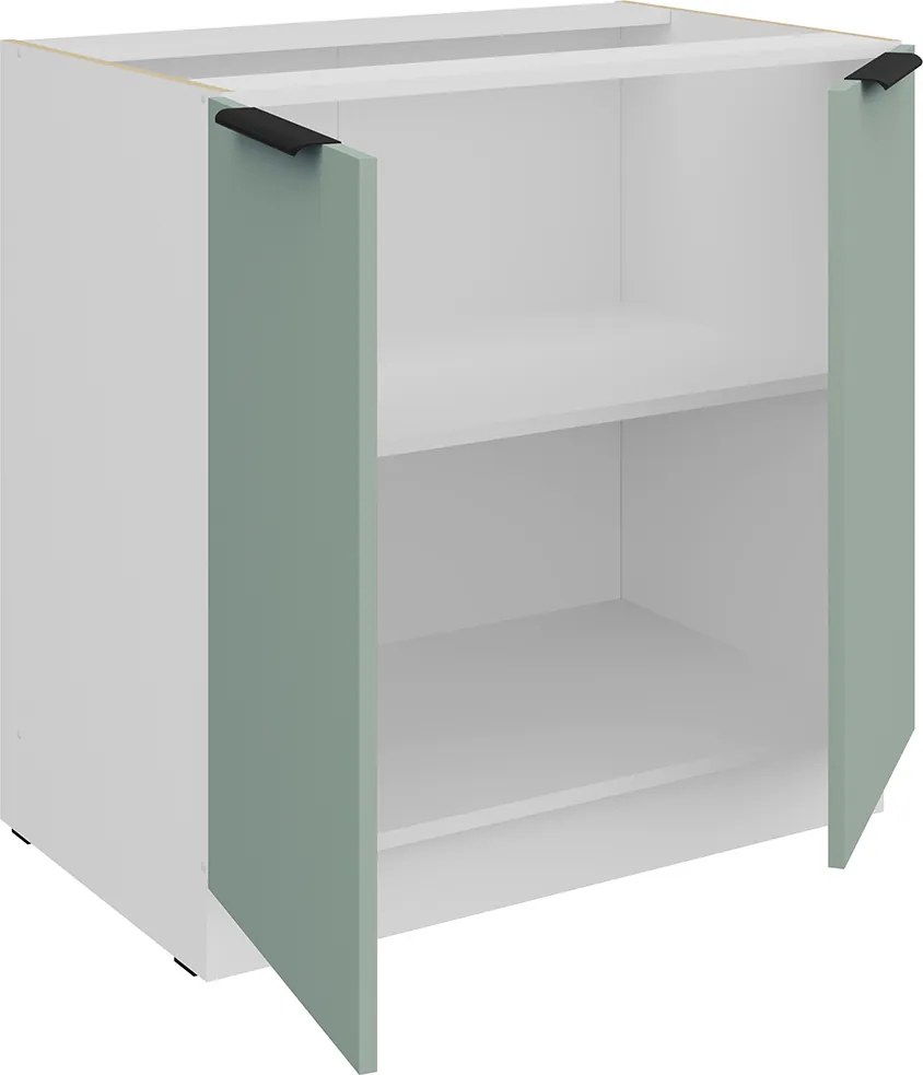 Kuchyňská linka ARIA sb | 270x230 cm | UNI dvířka | bílá/aquamarine
