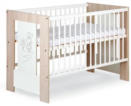 Klupś Dřevěná dětská postýlka zajíček