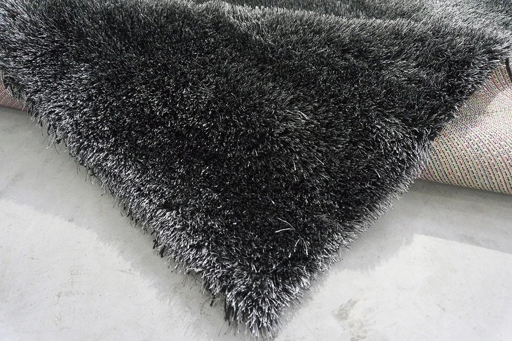 Berfin Dywany, Kusový koberec Seven Soft 7901 Black Grey, 200x290, šedá, ložnice