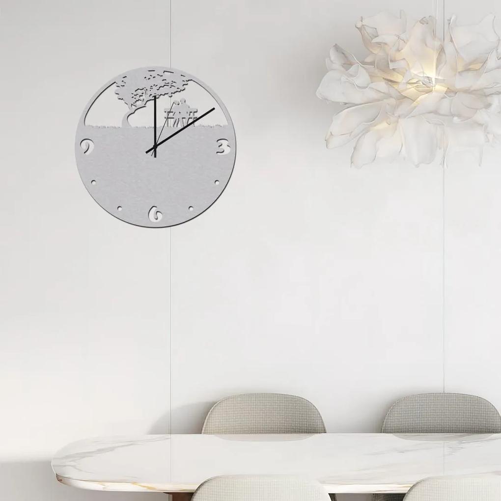 dřevo života Nástěnné hodiny SETKÁNÍ Barevný vzor: Bílá, Velikost hodin: 50x50