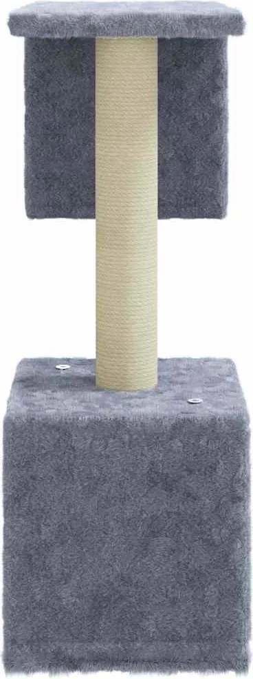 Škrabadlo pro kočky se sisalovými sloupky světle šedé 60 cm 171431