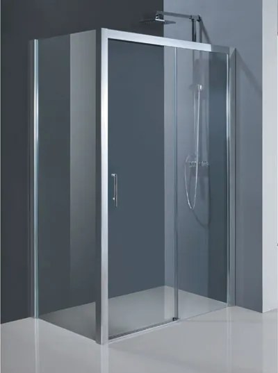 Sprchové dveře HOPA ESTRELA - 150 cm, 195 cm, Levé (SX), Hliník chrom, Čiré bezpečnostní sklo - 6 mm BCESTR15CCL