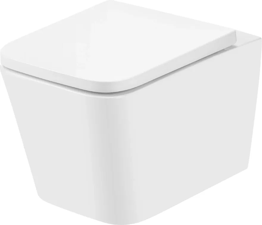 UPTrend Závěsný WC komplet bez příruby GRAVIS TR2216 včetně Soft-Close sedátka, bílá lesk