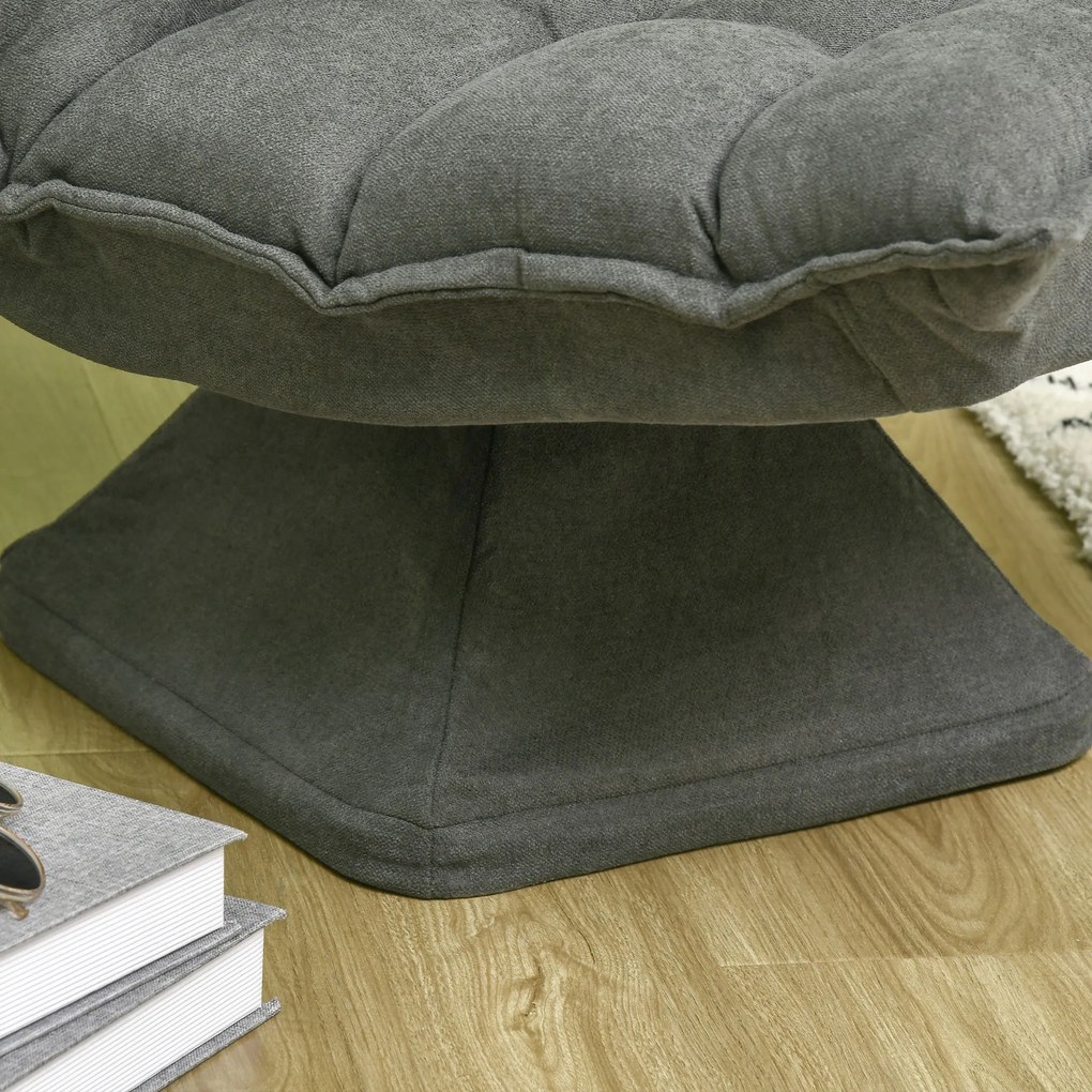HOMCOM Polohovatelné relaxační křeslo šedé 839-423V00GY
