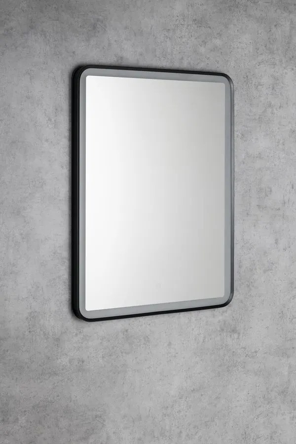 Aqualine Aqualine, SWIDA zrcadlo s LED osvětlením 60x80cm, dotykový senzor, stmívatelné, černá mat, SW060